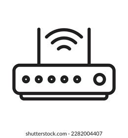 Wifi Router Outline Icons Modem Icons Stock Vector Royalty Free Shutterstock