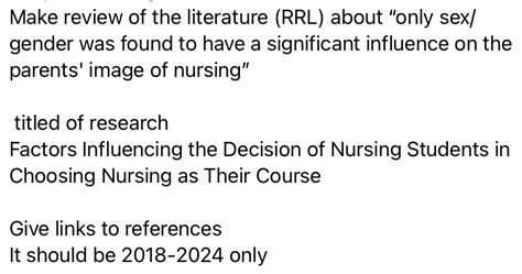 Solved Make Review Of The Literature RRL About Only Chegg Com