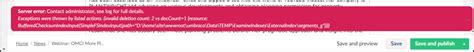 saving requires multiple save attempts error invalid deletion count 2