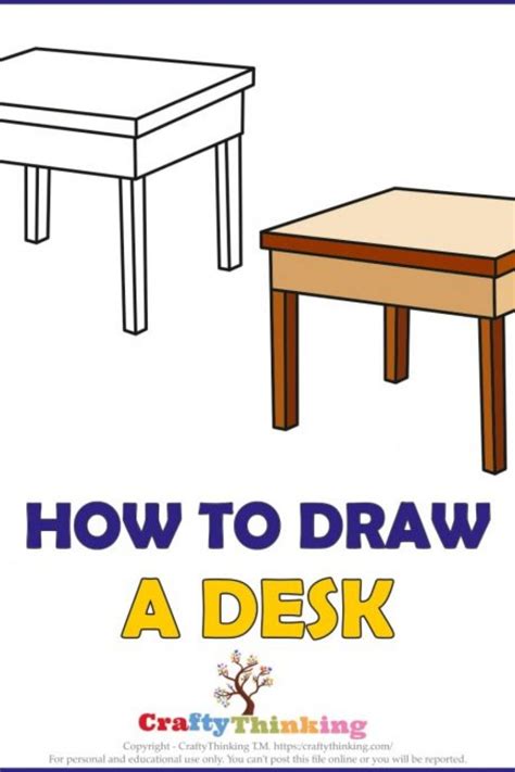 How To Draw A Desk Step By Step With Free Desk Template Artofit
