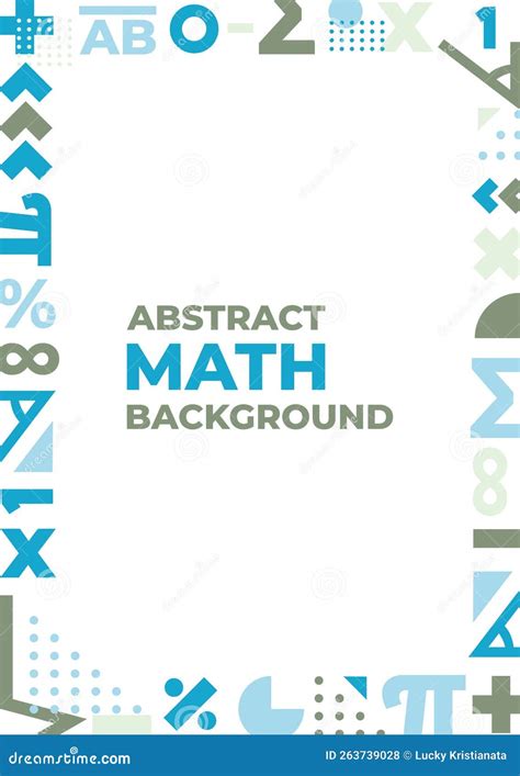 Abstract Math Background With Mathematic Symbol Stock Illustration