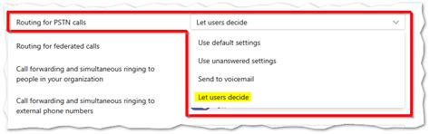Routing For Pstn Calls What Are The Default Inbound Call Routing Settings Mc708501