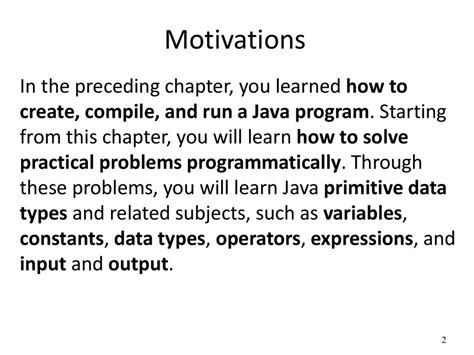 Elementary Programming Chapter 2 презентация онлайн