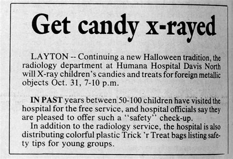 Halloweens Biggest Urban Legend The Rise Of Unnecessary Candy X Rays Axios Salt Lake City