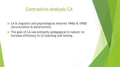 Ppt Contrastive Analysis Error Analysis Interlanguage Powerpoint Presentation Id1805485