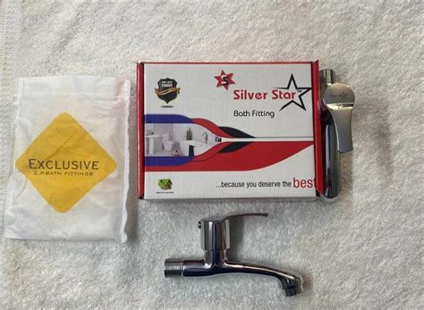 Silverstar Silver Brass Water Tap For Bathroom Fitting Size Long