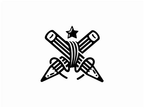 Pencil Star String Logo Branition