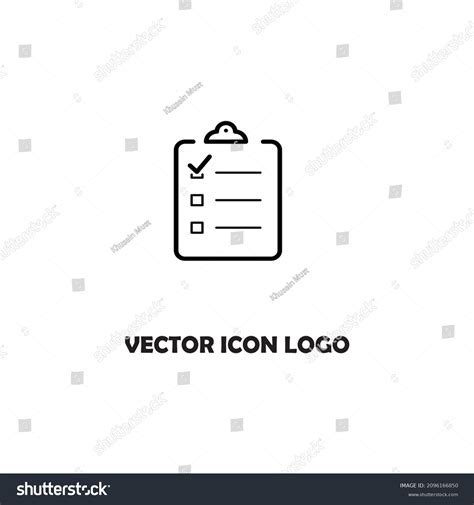 Icon Vector Graphic Checklist Checkmark Fit Stock Vector Royalty Free 2096166850 Shutterstock