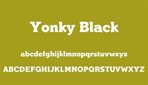 Yonky Black Font Free Download Dafontspro