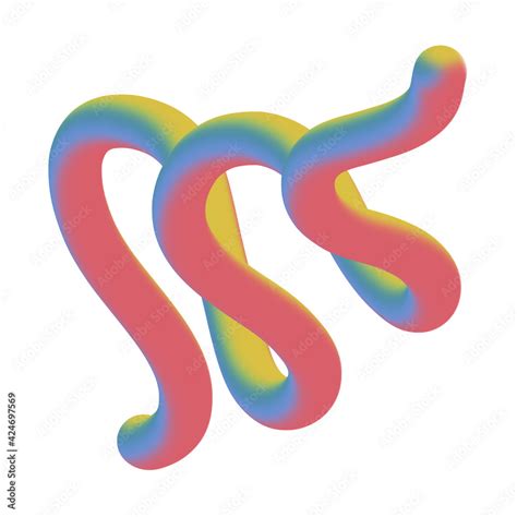 3d Fluid Element With Trendy Gradient Effects Nostalgic For 90s Vibe