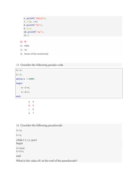 Solution Pseudocode Test 4 Studypool