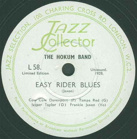 The Hokum Band Leroy Carr Easy Rider Blues Alki Blues Releases