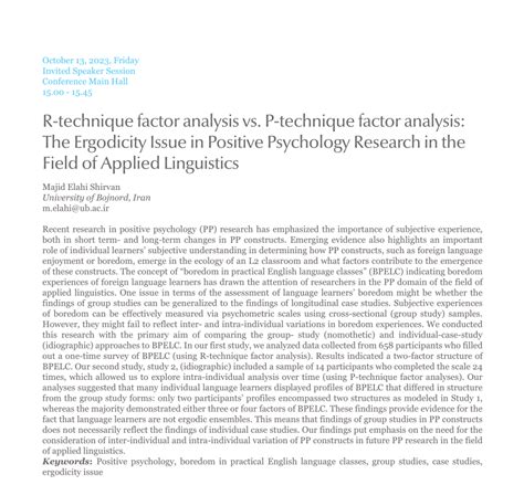 Pdf R Technique Factor Analysis Vs P Technique Factor Analysis The