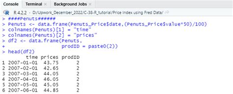 How To Create A Price Index In R Using Fred Economic Data Programmingr