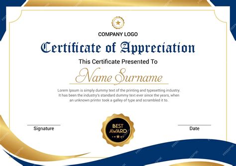 Premium Vector Vector Modern Certificate Of Achievement And