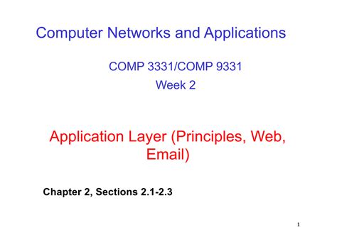 Networking Lecture About Application Layer Tcp Udp Application