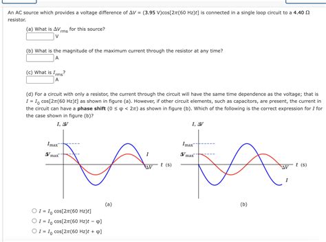 AC Source Which Provides A Voltage Difference Of Chegg