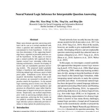 neural natural logic inference for interpretable question answering acl anthology