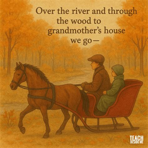Over The River And Through The Wood Classic Thanksgiving Poem Teach