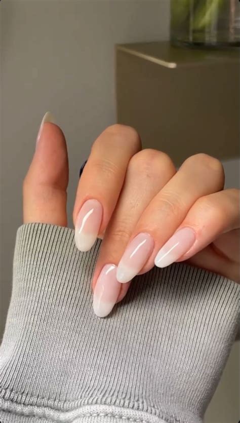 Milky White French Pale French Tip Nails French Tip Milky American Mani