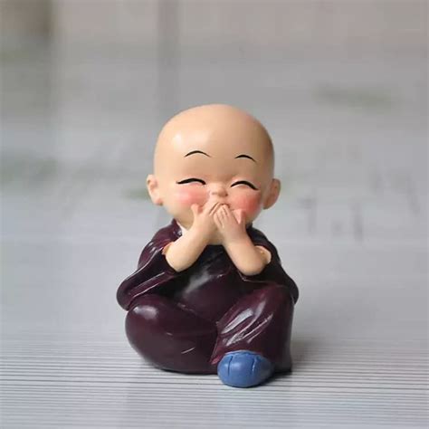 Collectible India Buddha Monk Set Of 4 Statue Figurines Showpiece