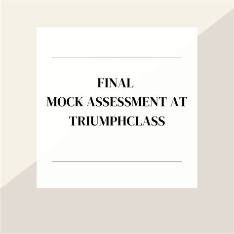 Final Mock Assessment Triumph Class