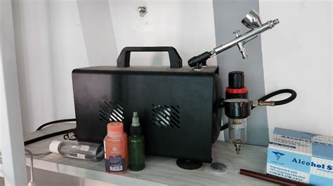 Hseng As18tb Portable Desktop Mini Compressor Pump Airbrush Compressor