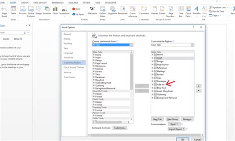 Builtin Addins Tab Not Displaying On The Ribbon Of Ms Word With Word Templates And Add Ins