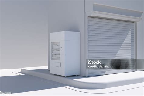 도로 3d 렌더링에 의해 자동 판매기가있는 도시의 거리 모퉁이 거리에 대한 스톡 사진 및 기타 이미지 거리 3차원 형태 코너 Istock
