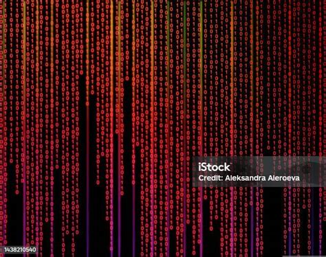 binary code digital binary code with bright glowing gradient stock illustration download image