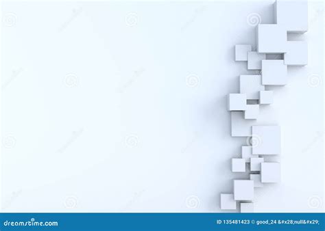 White Geometric Cube Shapes Background Stock Illustration Illustration Of Cool Digital