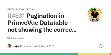 Pagination In Primvevue Datatable Not Showing The Correct Page Links · Issue 4831 · Primefaces