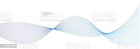 모션 벡터 추상 배경의 파란색 점 입자 배열 물결 모양의 흐름 움직임의 포인트의 곡선 선 기술 및 과학 일러스트레이션 모션에 대한 스톡 벡터 아트 및 기타 이미지 Istock