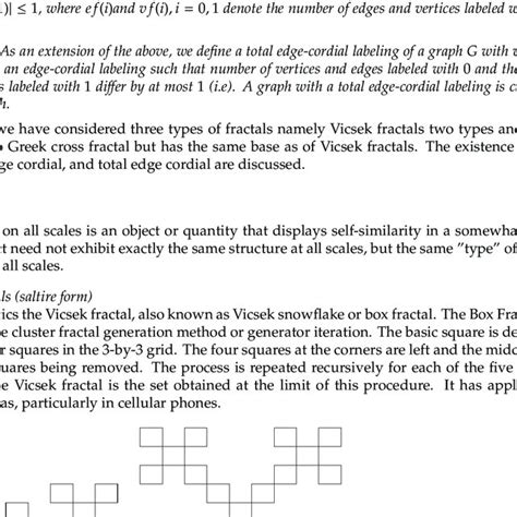4 Construction Of Vicsek Fractal Cross Form Download Scientific Diagram