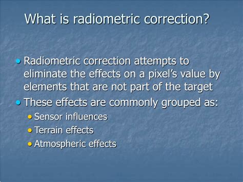 Ppt Radiometric Correction And Image Enhancement Modifying Digital