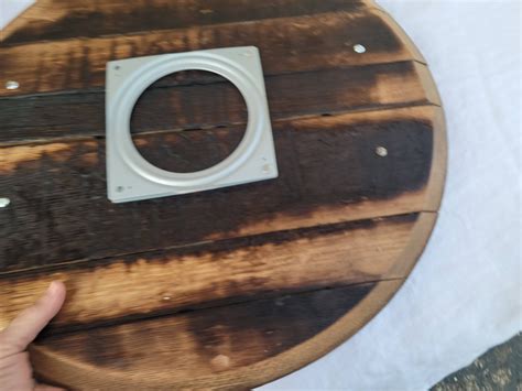 Whiskey Barrel Lazy Susan Handles On Each Side Makes Great