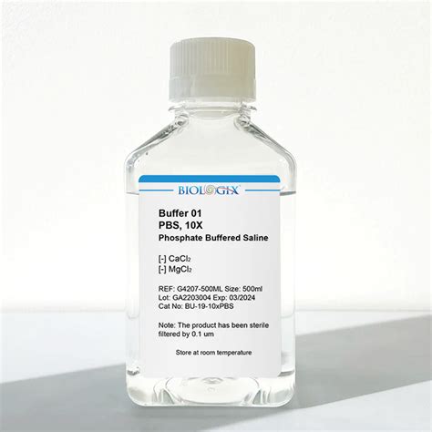Phosphate Buffered Saline Pbs 10x Concentrated 500 Ml