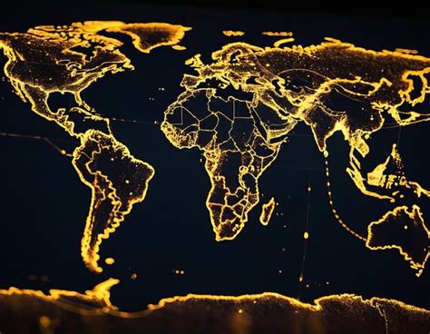 premium photo map of global geometric connectivity