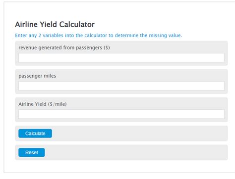 airline yield calculator calculator academy