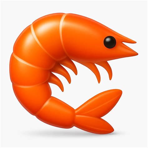 Create A Shrimp Emoji That Looks Exactly Like The Reference Image In