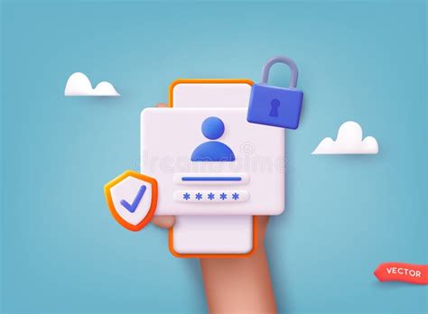 Account Login And Password Form On Smartphone App User Authorization