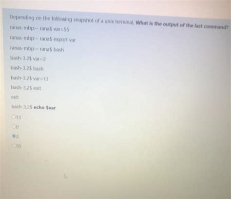 Solved Depending On The Following Snapshot Of A Unix