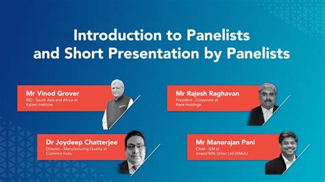 06 Introduction To Panelists And Short Presentation By Panelists Youtube
