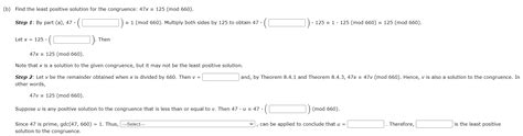 Solved A Find An Inverse For Modulo First Use The Chegg