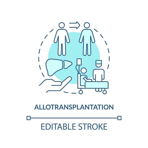 2d Editable Blue Allotransplantation Icon Monochromatic Isolated