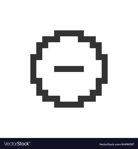 Remove Button Pixelated Ui Icon Royalty Free Vector Image