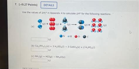 Solved Use the values of ΔHf in Appendix 4 to calculate ΔH Chegg com