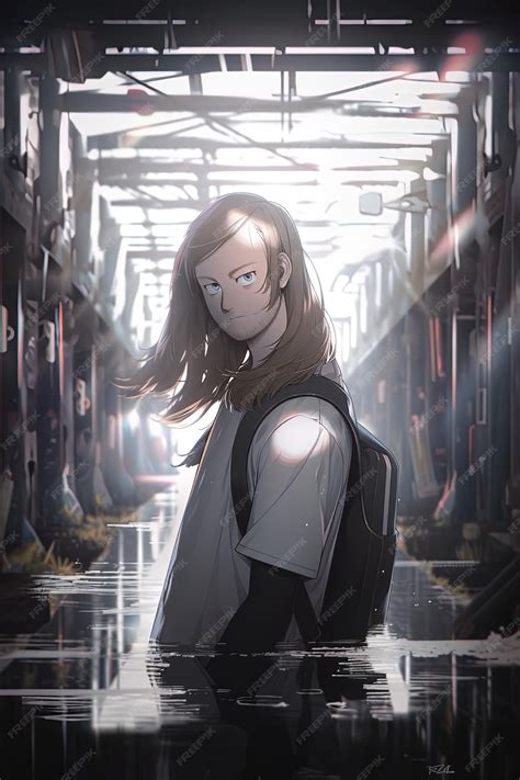 Premium Ai Image A Girl In A Dark Room With A Light Shining On Her Face