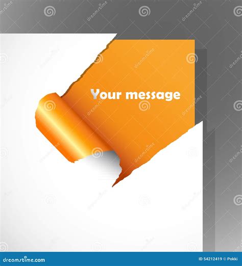 Teared Paper With Text In The Corner Stock Vector Illustration Of Mark Notebook 54212419