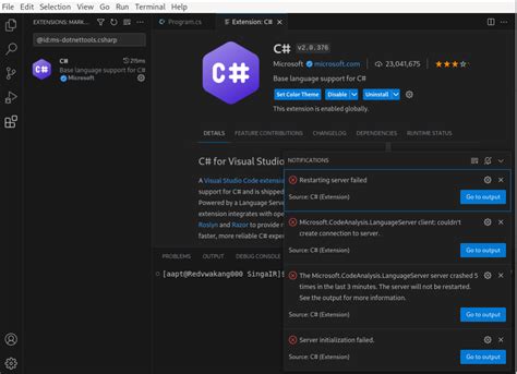 Linux Some Error Boxes Pop Up In The Lower Right Corner When Opening Blazor Web For Server